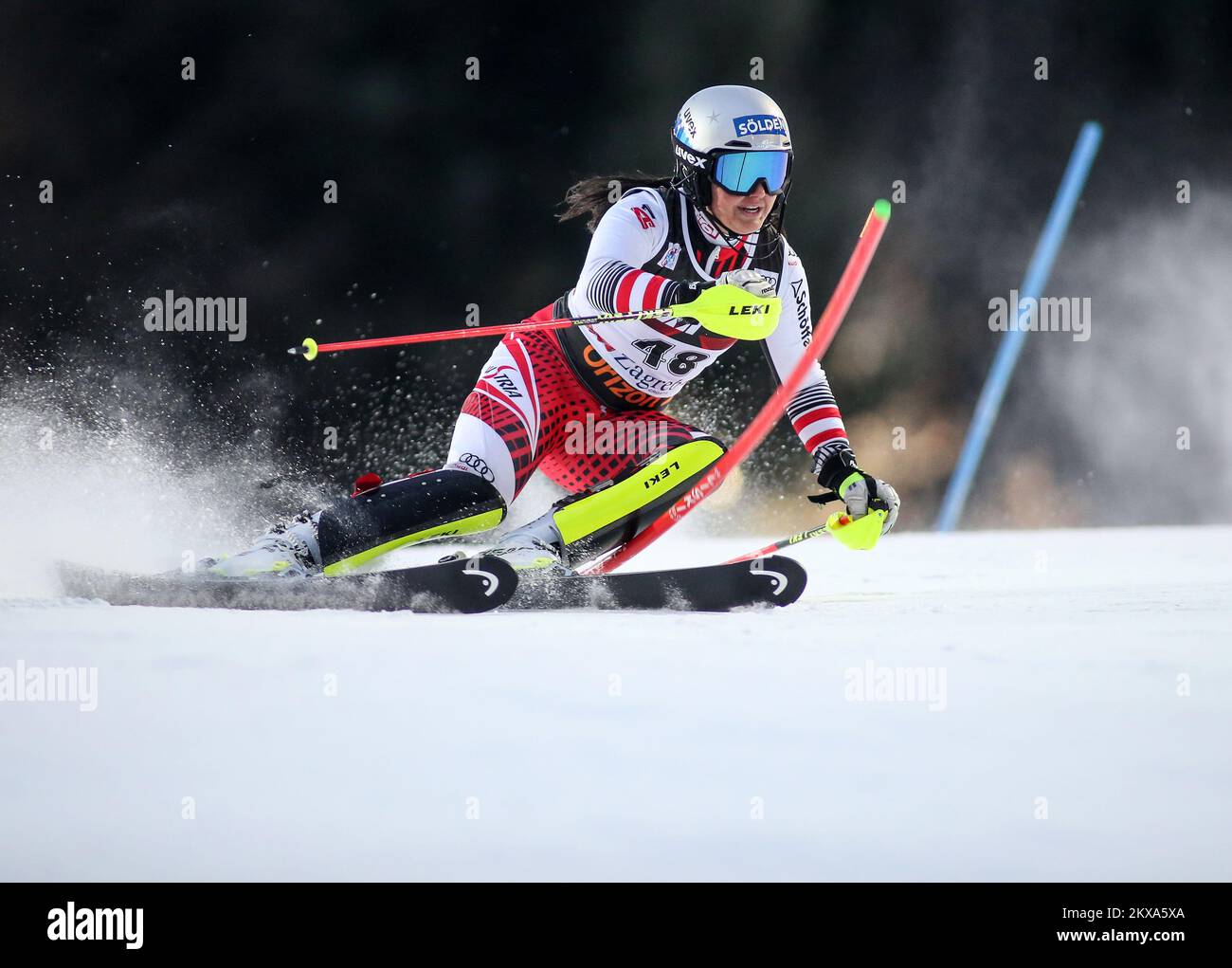 05.01.2019., Croatia, Zagreb - Second run of women's slalom race of ...