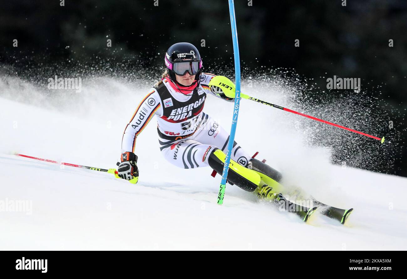 05.01.2019., Croatia, Zagreb - Second run of women's slalom race of ...