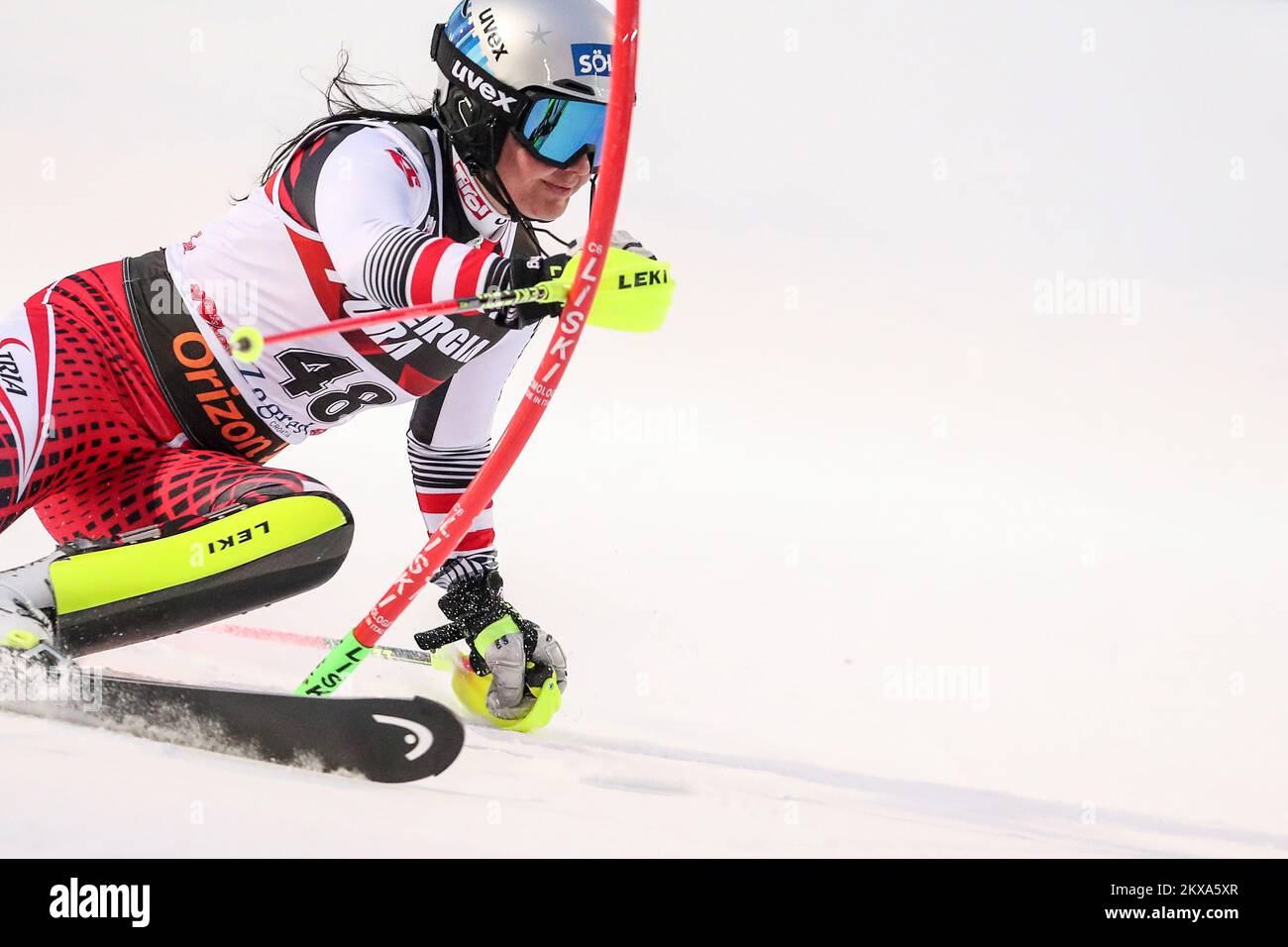 05.01.2019., Croatia, Zagreb - Second run of women's slalom race of ...