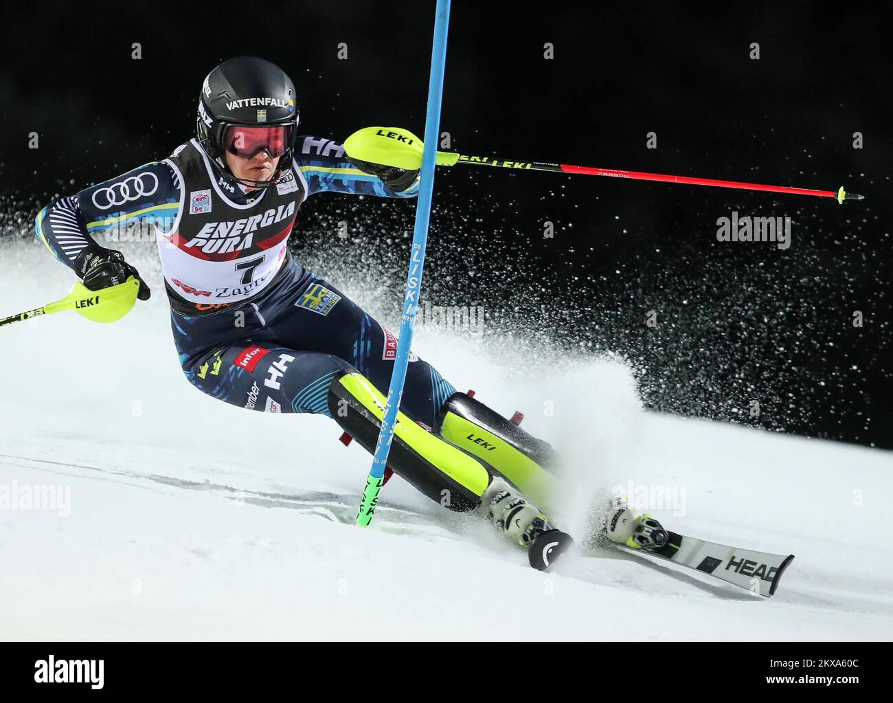 05.01.2019., Croatia, Zagreb - Second run of women's slalom race of ...