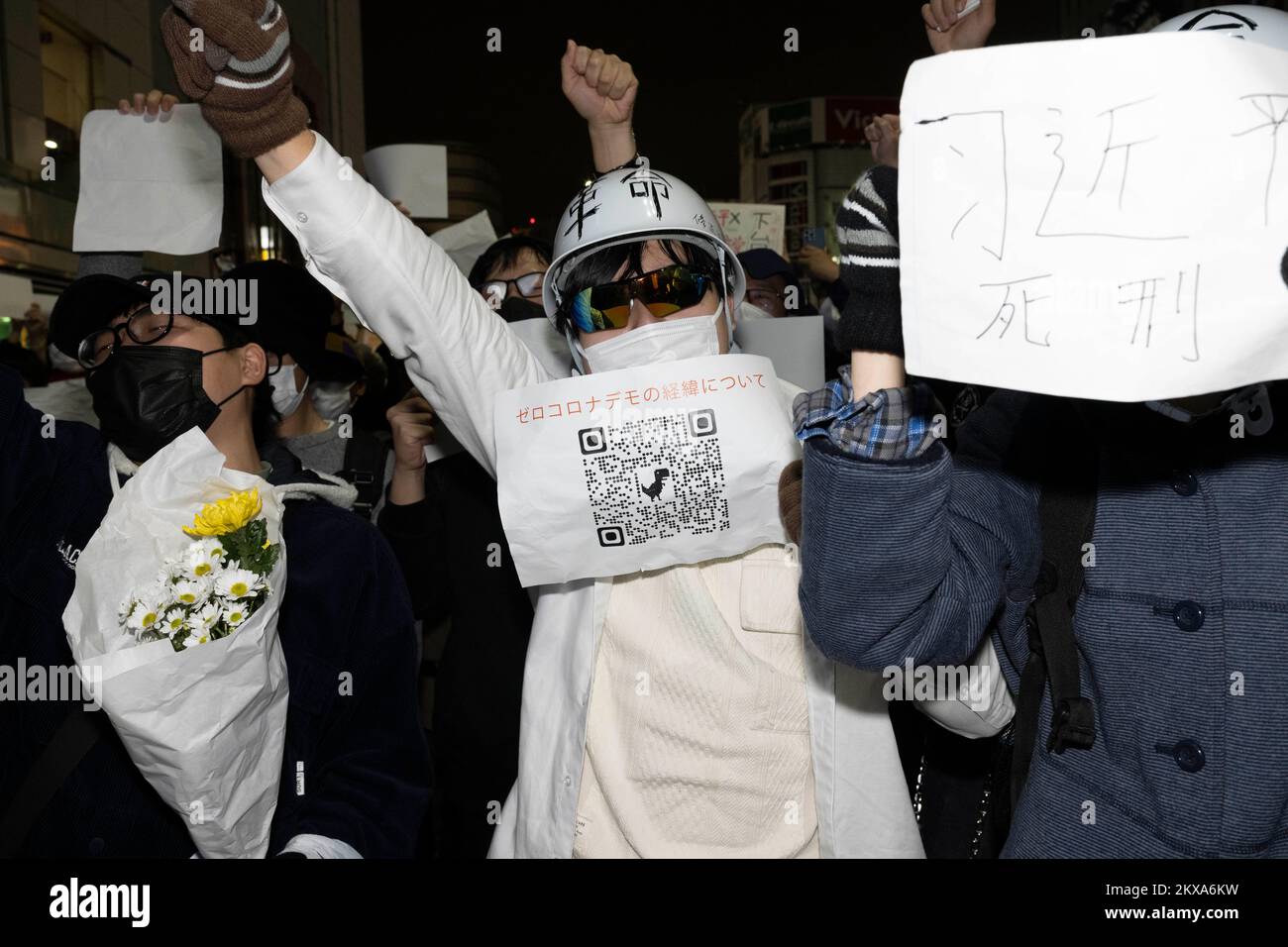 Tokyo, Japan. 30th Nov, 2022. Tokyoites, Hong Kongers, Taiwanese ...