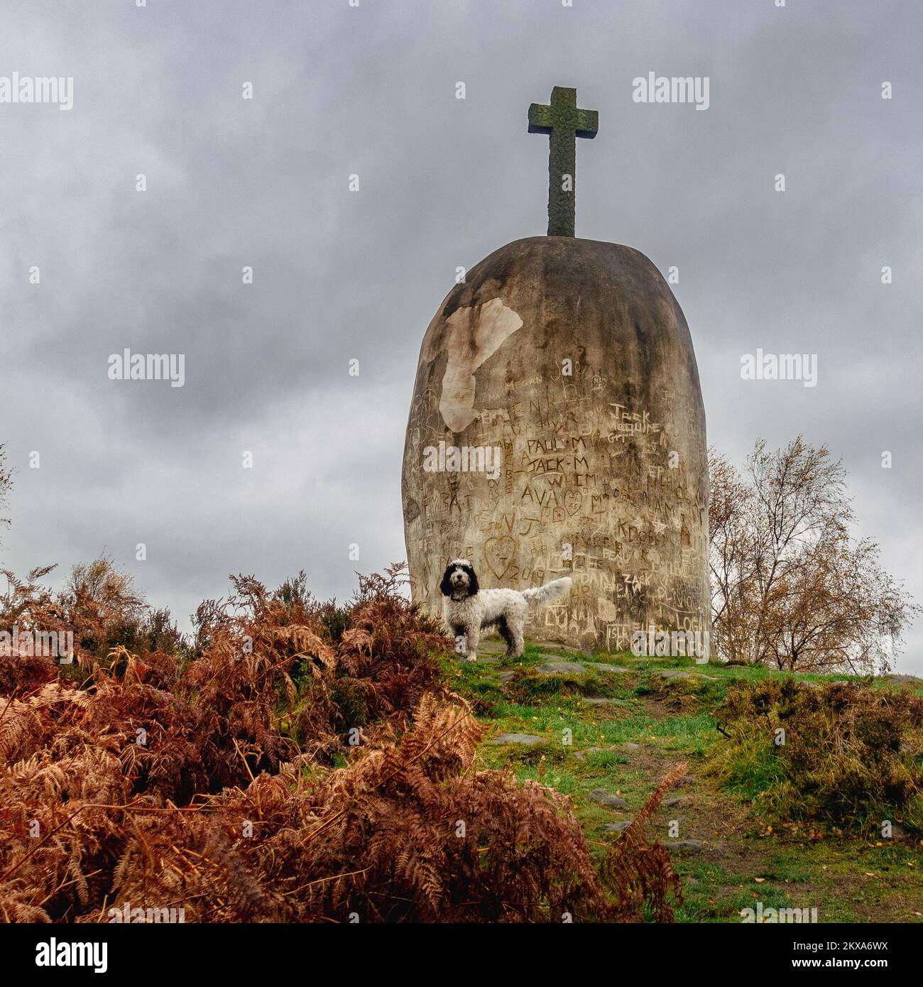 The Farnhill Pinnacle is a jubilee tower monument and landmark on a ...