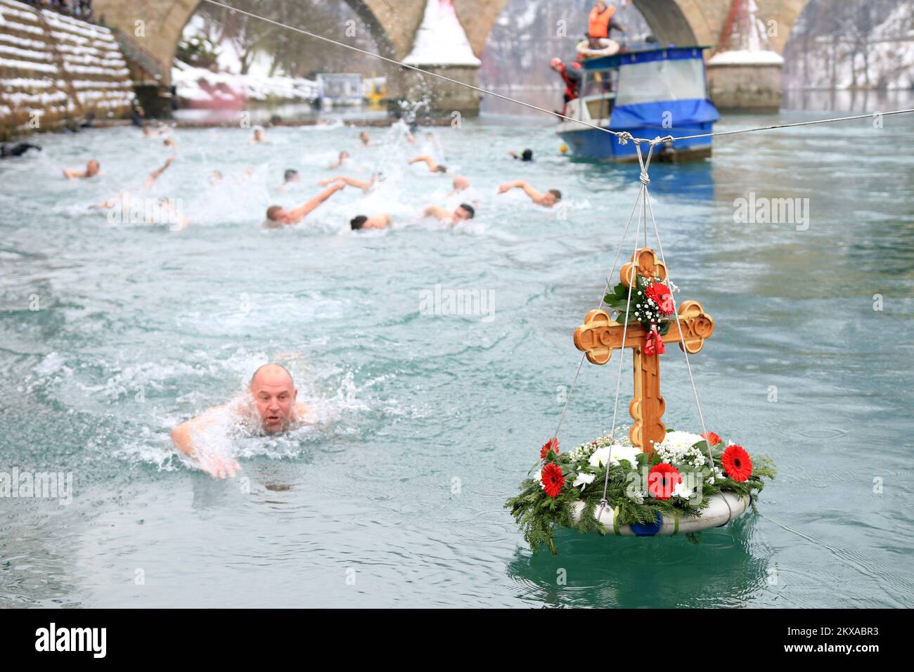 19.01.2019., Visegrad, Bosnia and Herzegovina - Orthodox Christians in ...