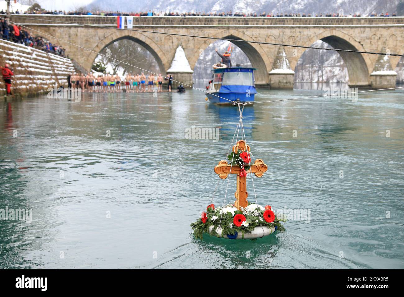 19.01.2019., Visegrad, Bosnia and Herzegovina - Orthodox Christians in ...