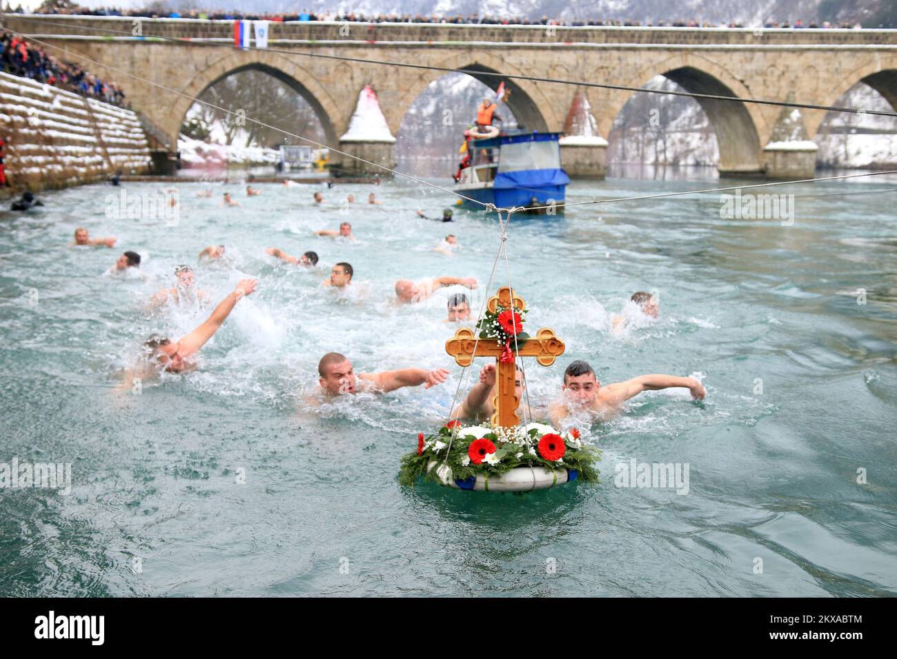 19.01.2019., Visegrad, Bosnia and Herzegovina - Orthodox Christians in ...