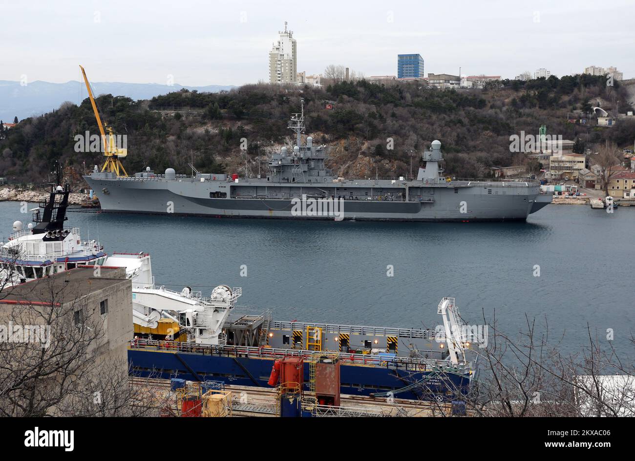 21.01.2019., Croatia, Rijeka - USS Mount Whitney, the command ship of ...