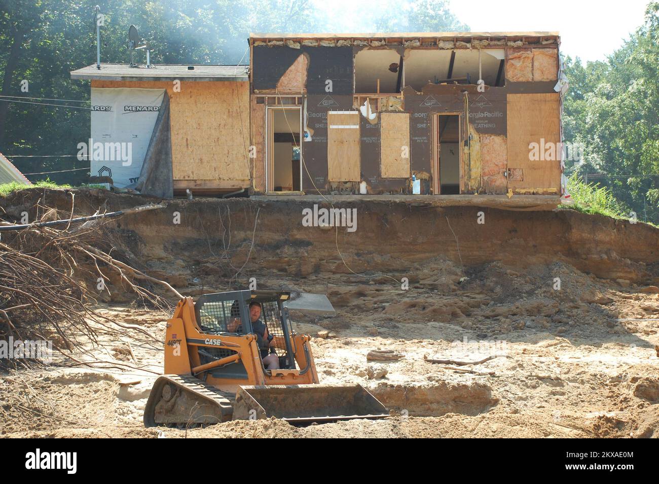 Flooding - Lake Delhi Dam, Iowa, July 29, 2010 The force of the ...