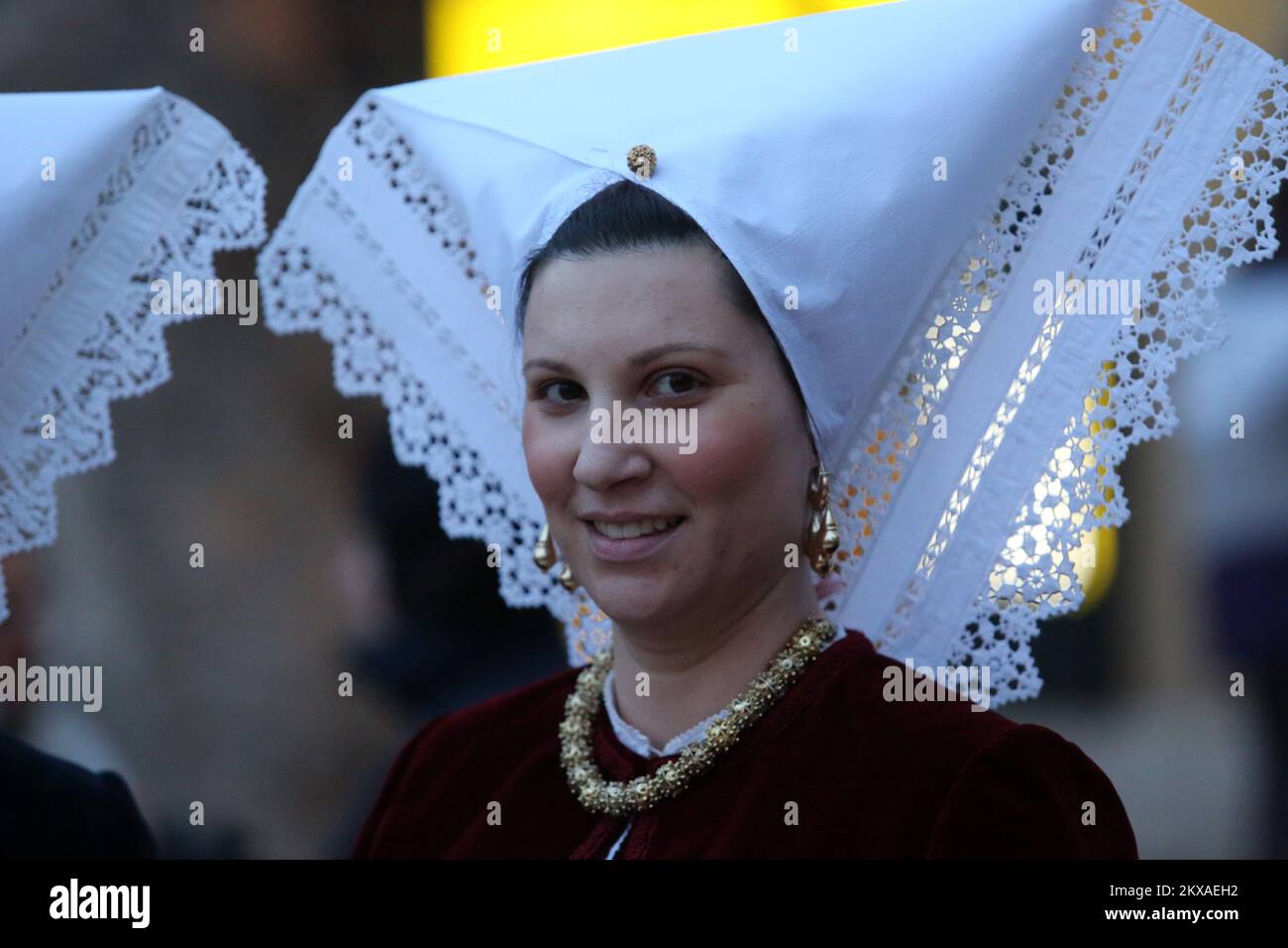 26.01.2019., Rijeka, Croatia - Carnival masks from island Pag walked ...