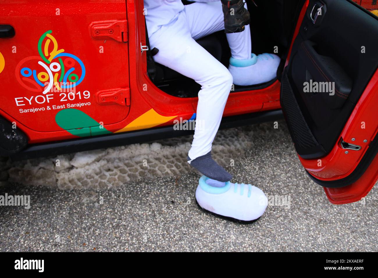 The official mascot of the sarajevo olympics hi-res stock photography ...