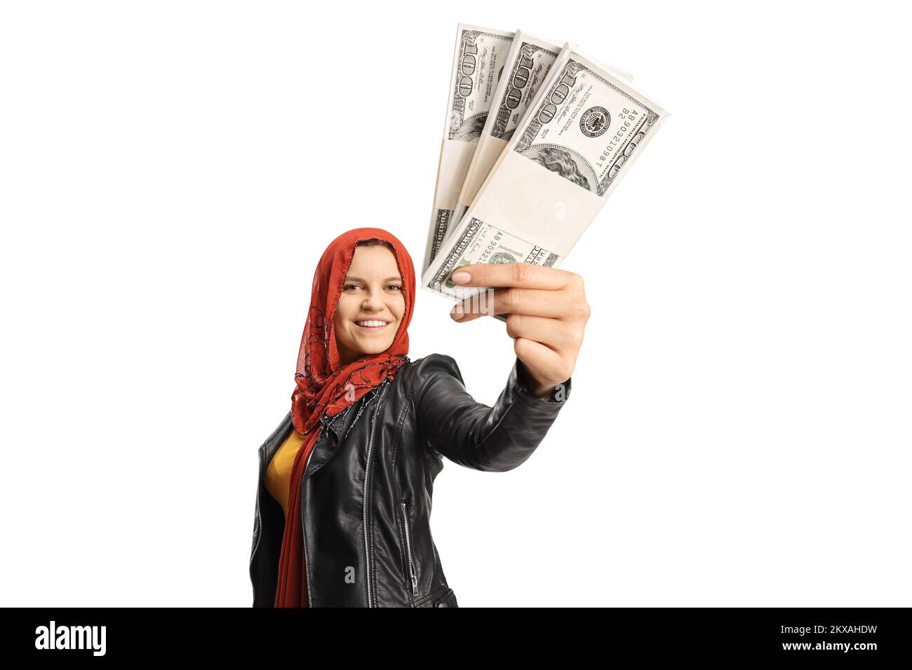 Muslim woman in hijab money hi-res stock photography and images - Alamy