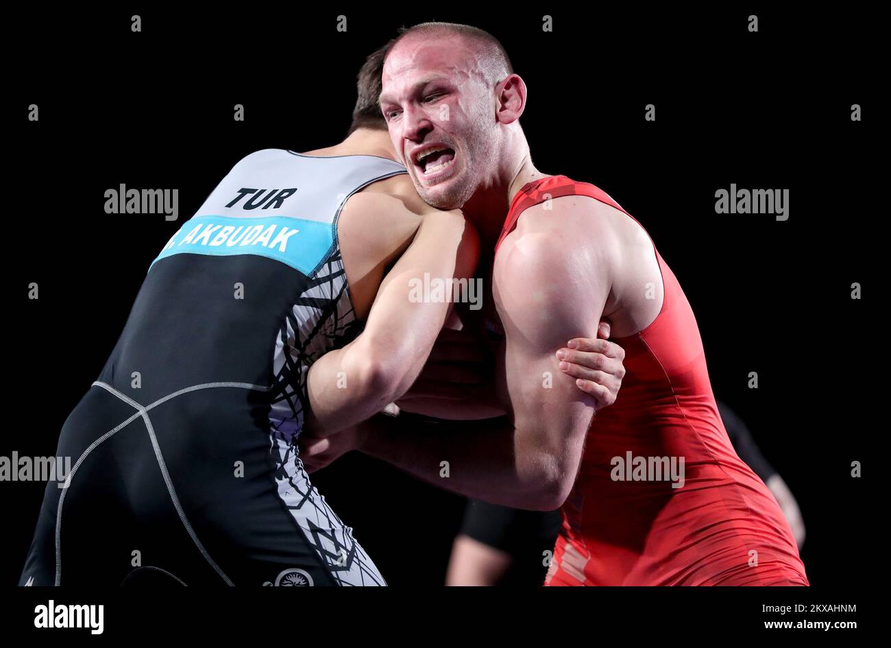 10.02.2019., Zagreb, Croatia - Bozo Starcevic (RED) of Croatia competes ...