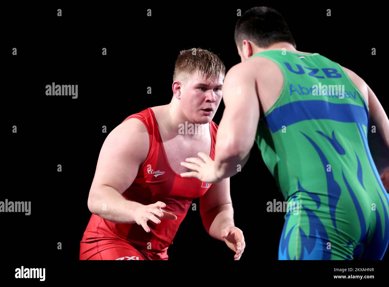 10.02.2019., Zagreb, Croatia - Oskar Marvik (RED) of Norway competes ...
