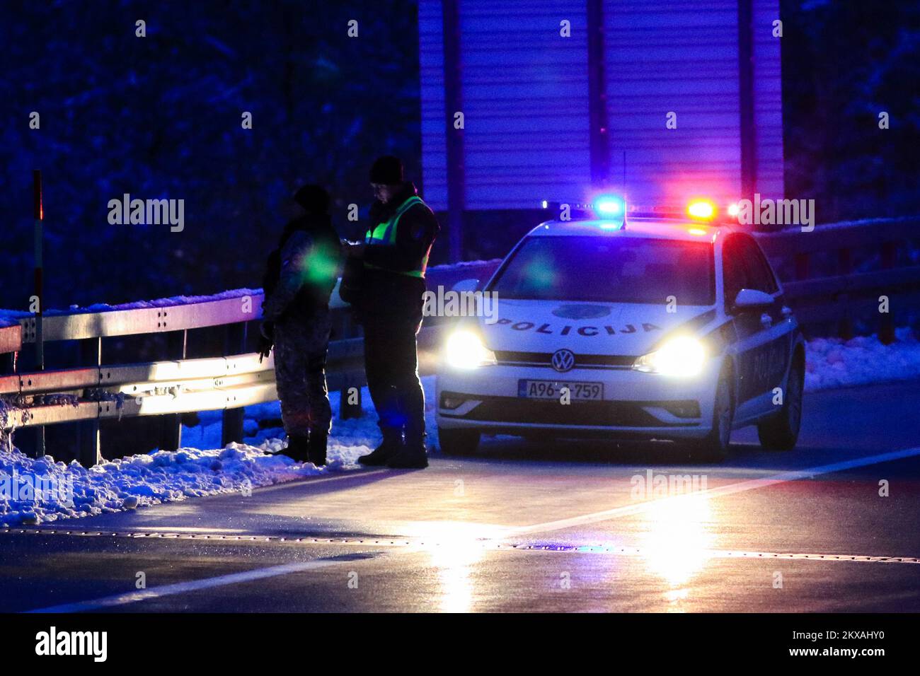 12.02.2019, Lepenica, Bosnia and Herzegovina - Bosnia police shot and ...
