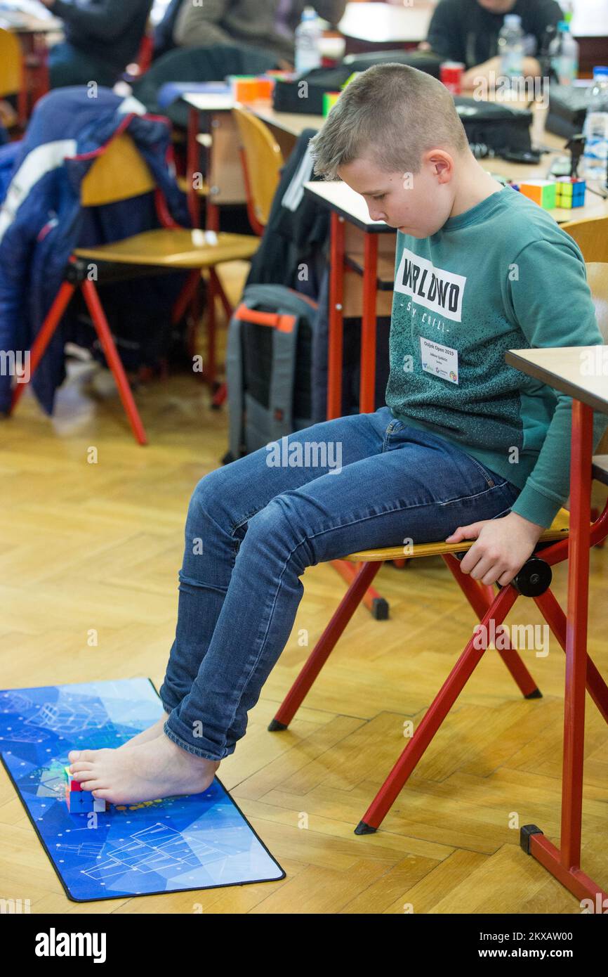 24.02.19., Osijek - The Rubik Cube contest is held in Osijek. In ...