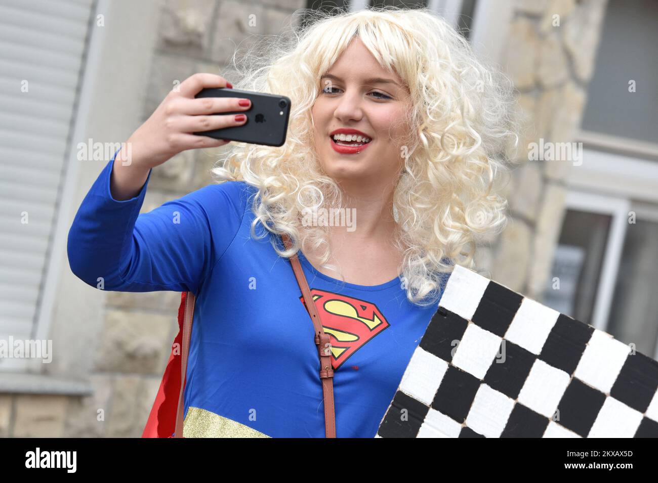05.03.2019., Murter, Croatia - A revelers during carnival parade ...