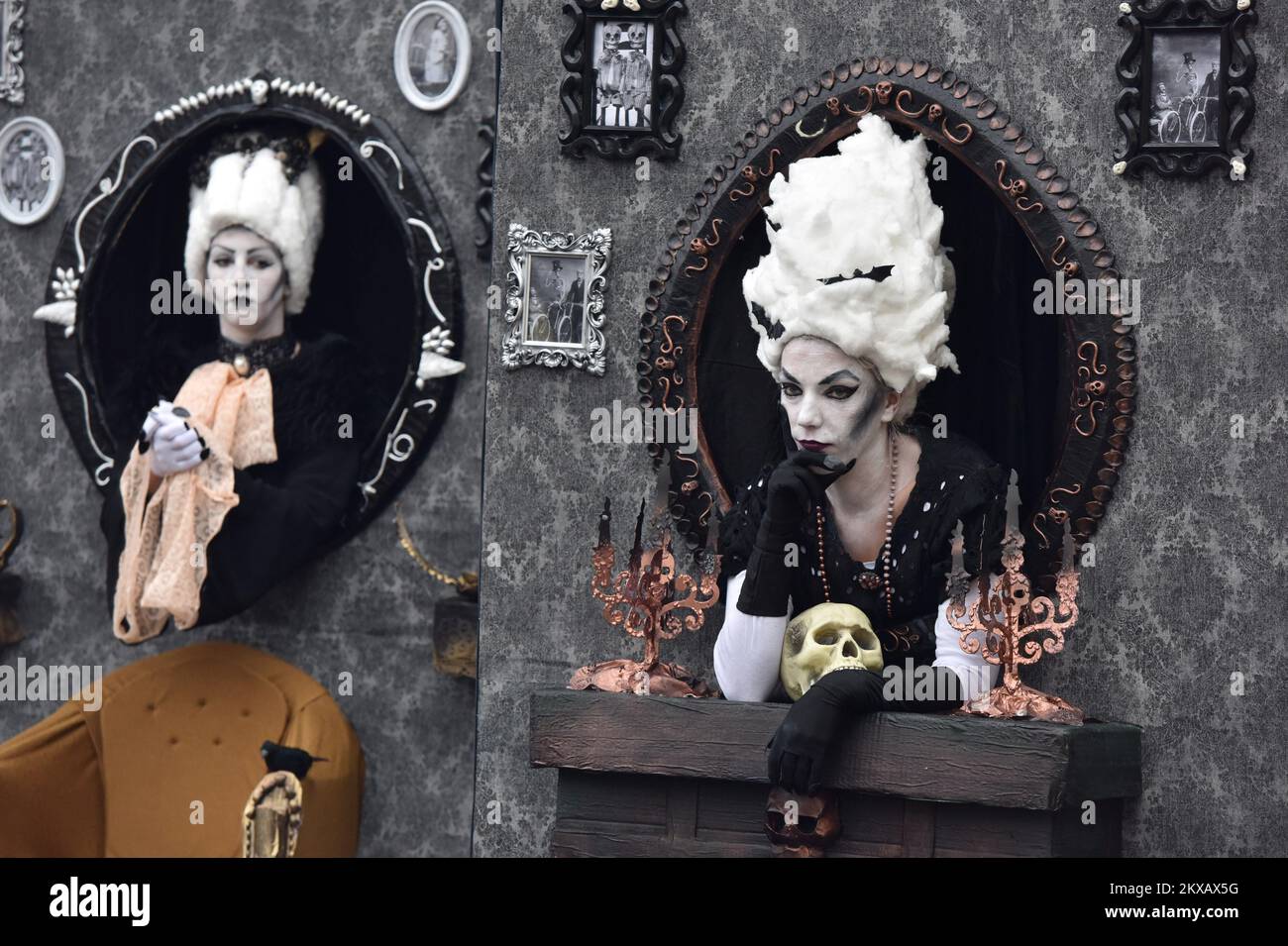 05.03.2019., Murter, Croatia - A revelers during carnival parade ...