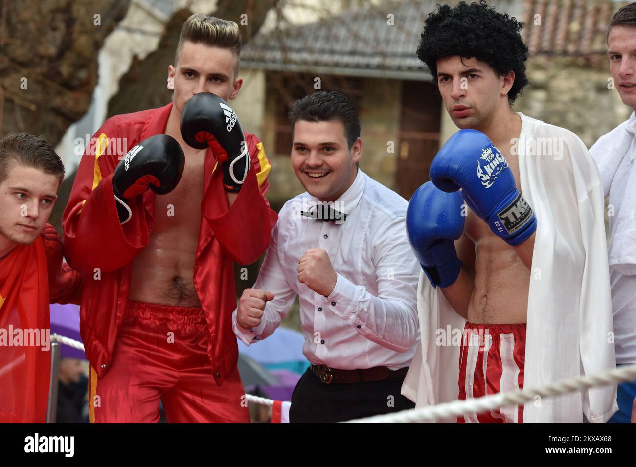 05.03.2019., Murter, Croatia - A revelers during carnival parade ...