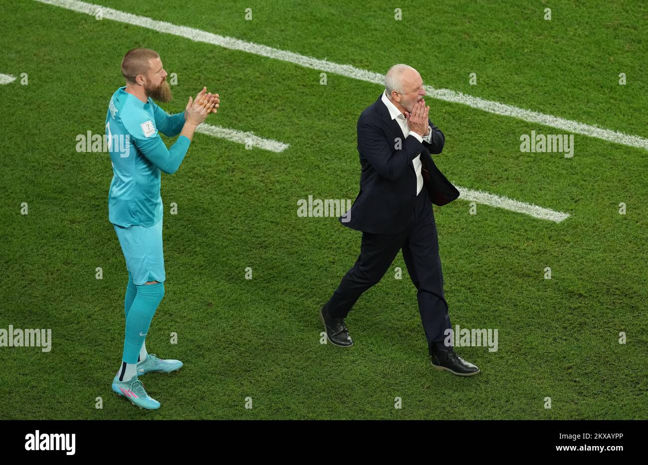 Australia manager Graham Arnold after the FIFA World Cup Group D match ...