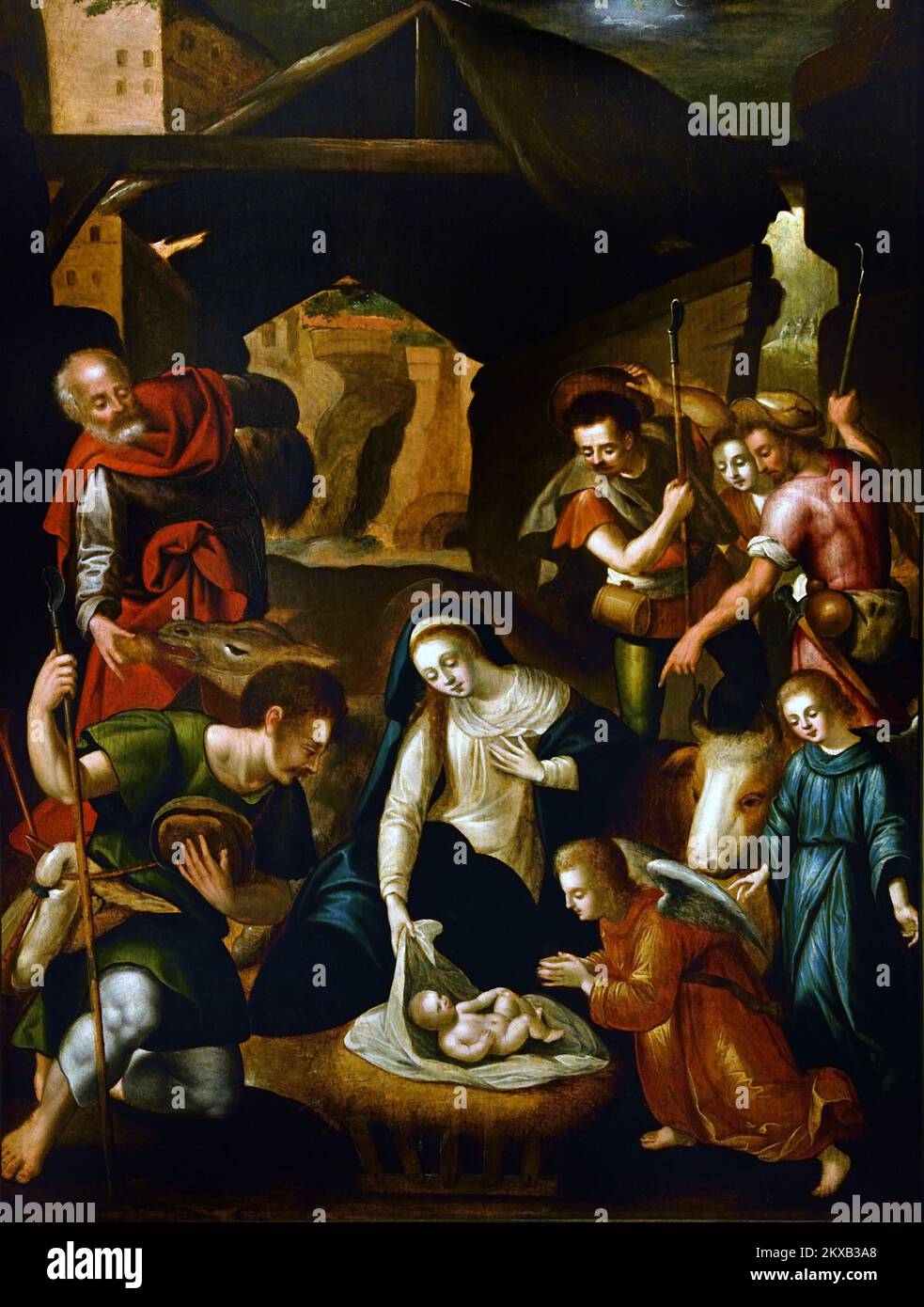 The Adoration of the Shepherds by AMBERGER Christoph Nuremberg 1490 ...
