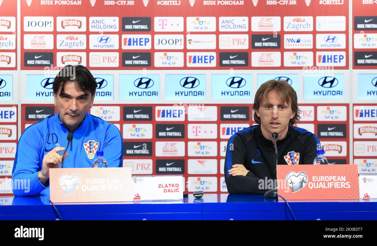 20.03.2019. , Zagreb - Zlatko Dalic and Luka Modric held a press ...