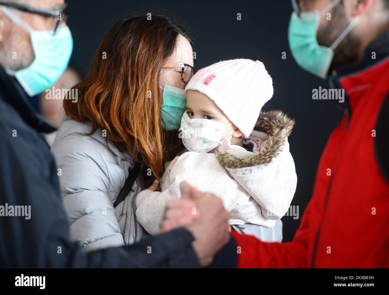 02.04.2019., Zagreb - Mila in the company of parents leaving for ...