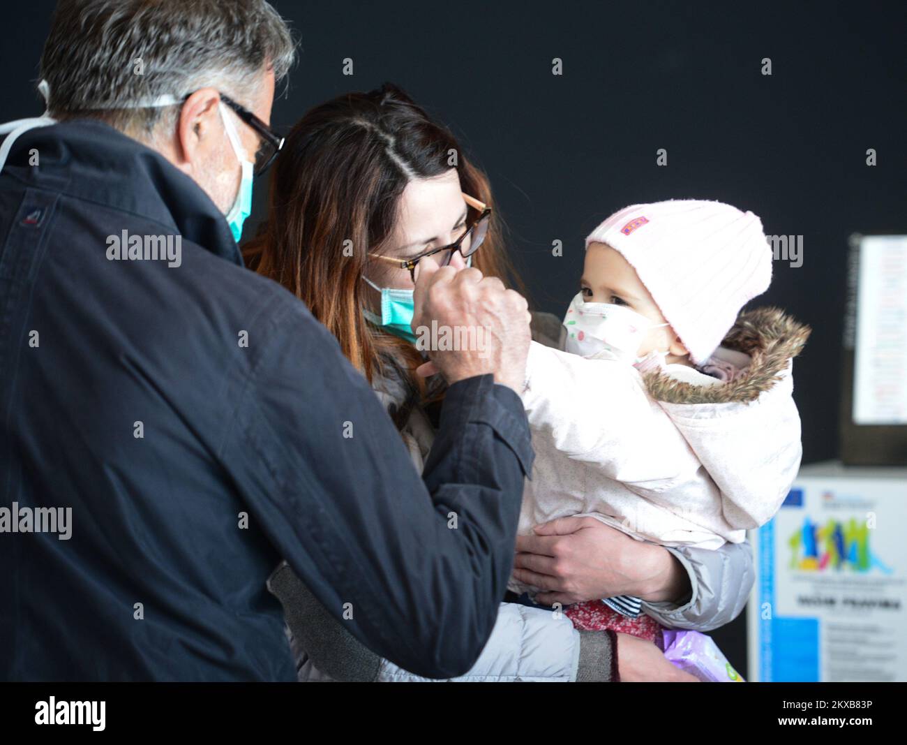 02.04.2019., Zagreb - Mila in the company of parents leaving for ...