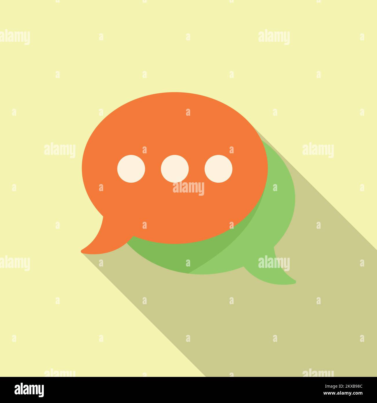 Chat network icon flat vector. Service people. Computer online Stock ...