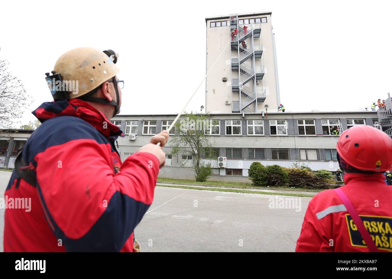 13.04.2019., Zagreb, Croatia - Civil Protection unit exercise held at ...