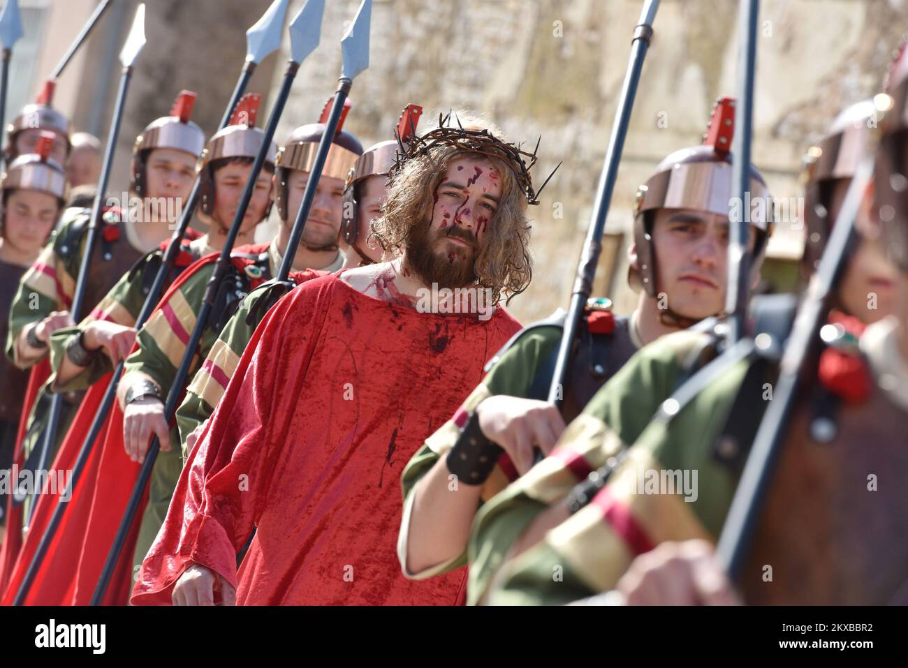 Roman guards at tomb hi-res stock photography and images - Alamy