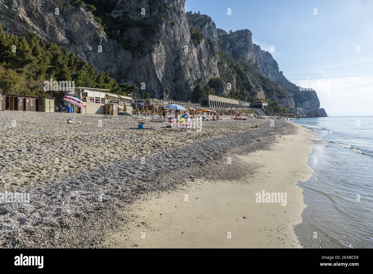 Varigotti, ITaly - 10-07-2021: The beautiful beach of Malpasso in ...