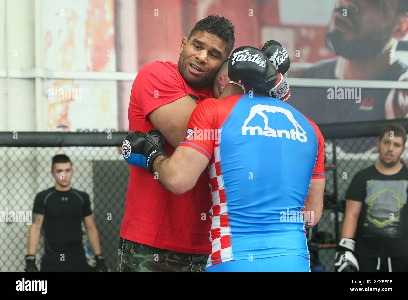 08.05.2019., Zagreb, Croatia - MMA fighter Alistair Overeem held a ...