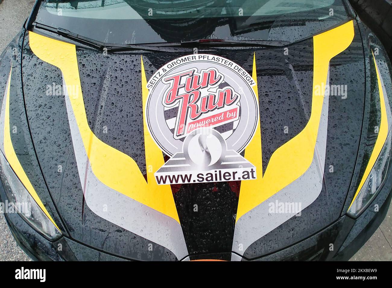 09.05.2019., Zagreb, Croatia - Participants of Fun Run car race parked ...