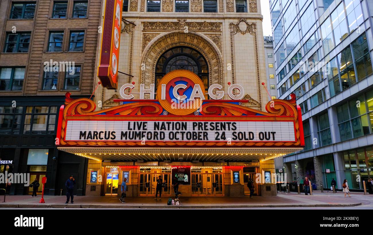 Chicago Theatre is a famous and historic landmark in downtown Chicago ...