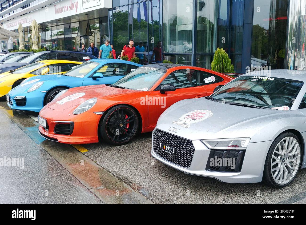 09.05.2019., Zagreb, Croatia - Participants of Fun Run car race parked ...