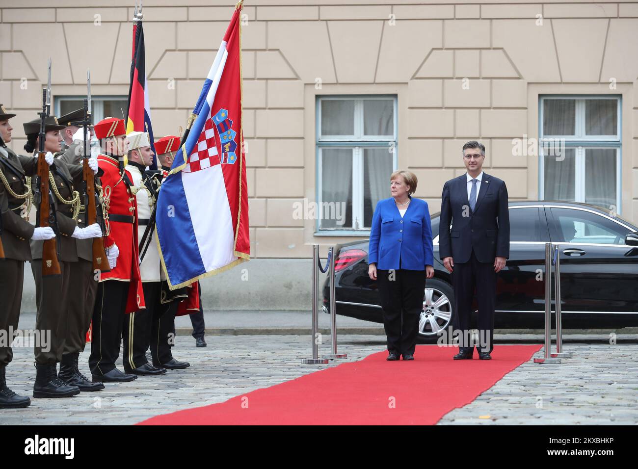 18.05.2019., Zagreb - German Chancellor Angela Merkel in Banski Dvori ...