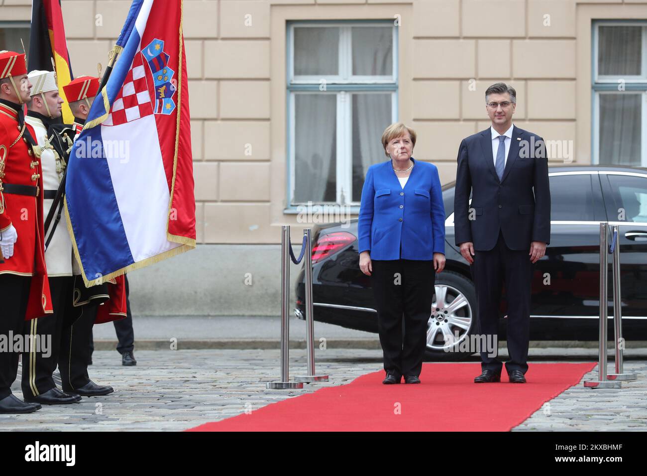 18.05.2019., Zagreb - German Chancellor Angela Merkel in Banski Dvori ...