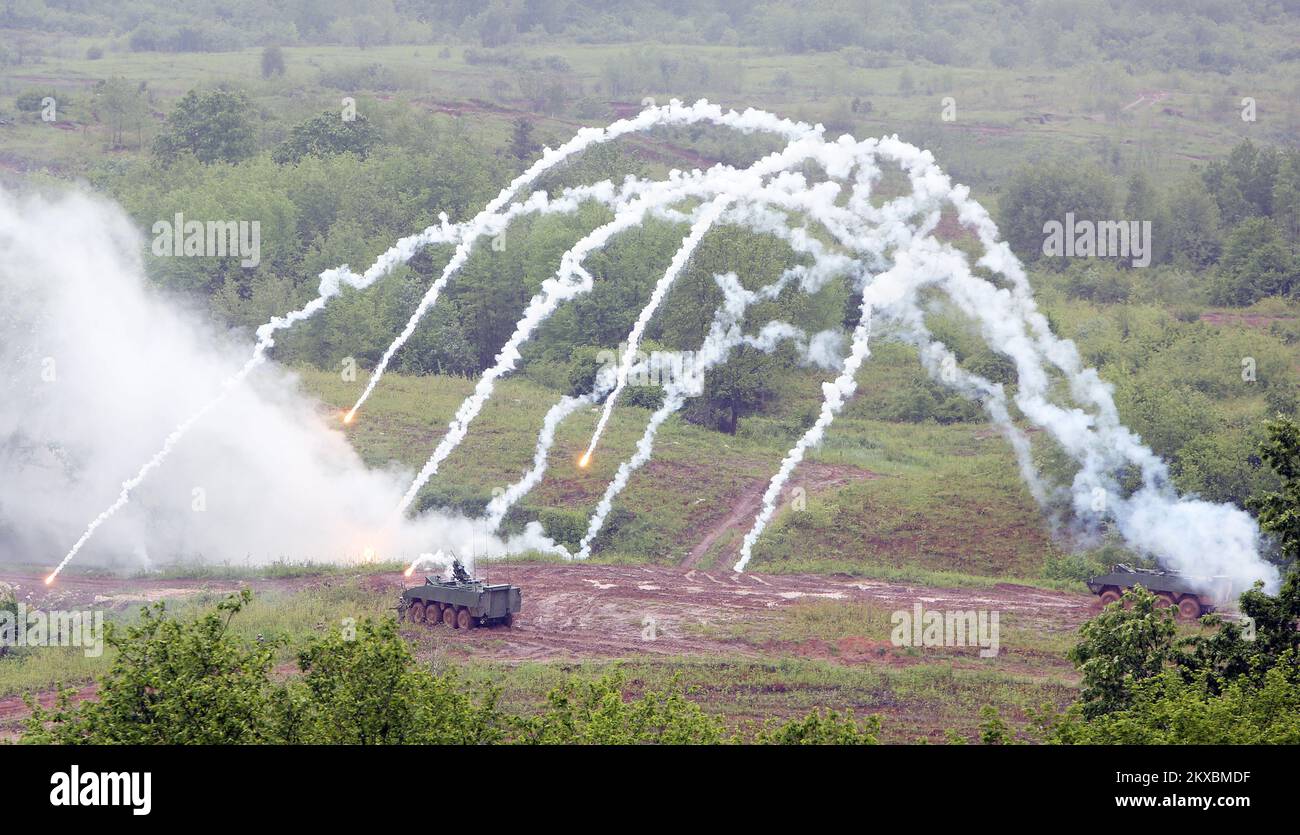 29.05.2019., Slunj, Croatia - On the military pole "Eugen Kvaternik" in ...