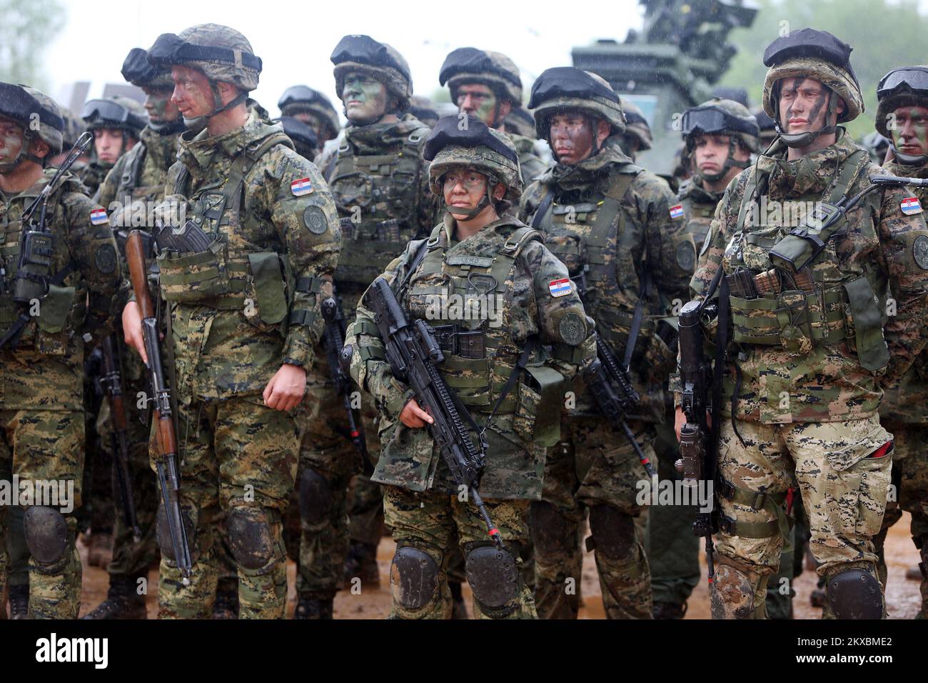 29.05.2019., Slunj, Croatia - On the military pole "Eugen Kvaternik" in ...