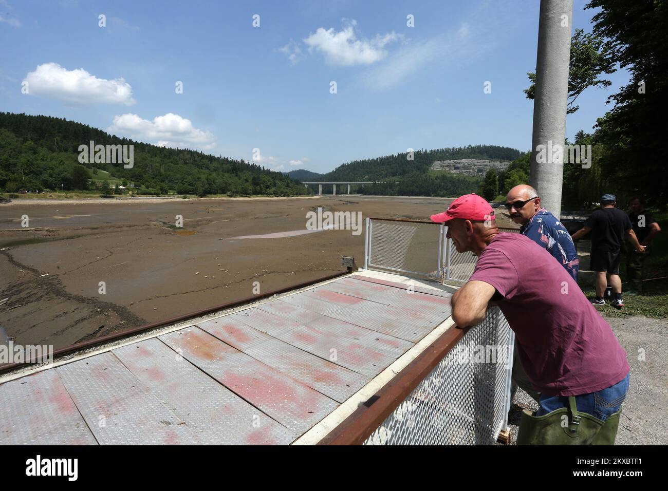 11.06.2019., Fuzine, Croatia - Emptied the Bajer lake due to overhaul ...