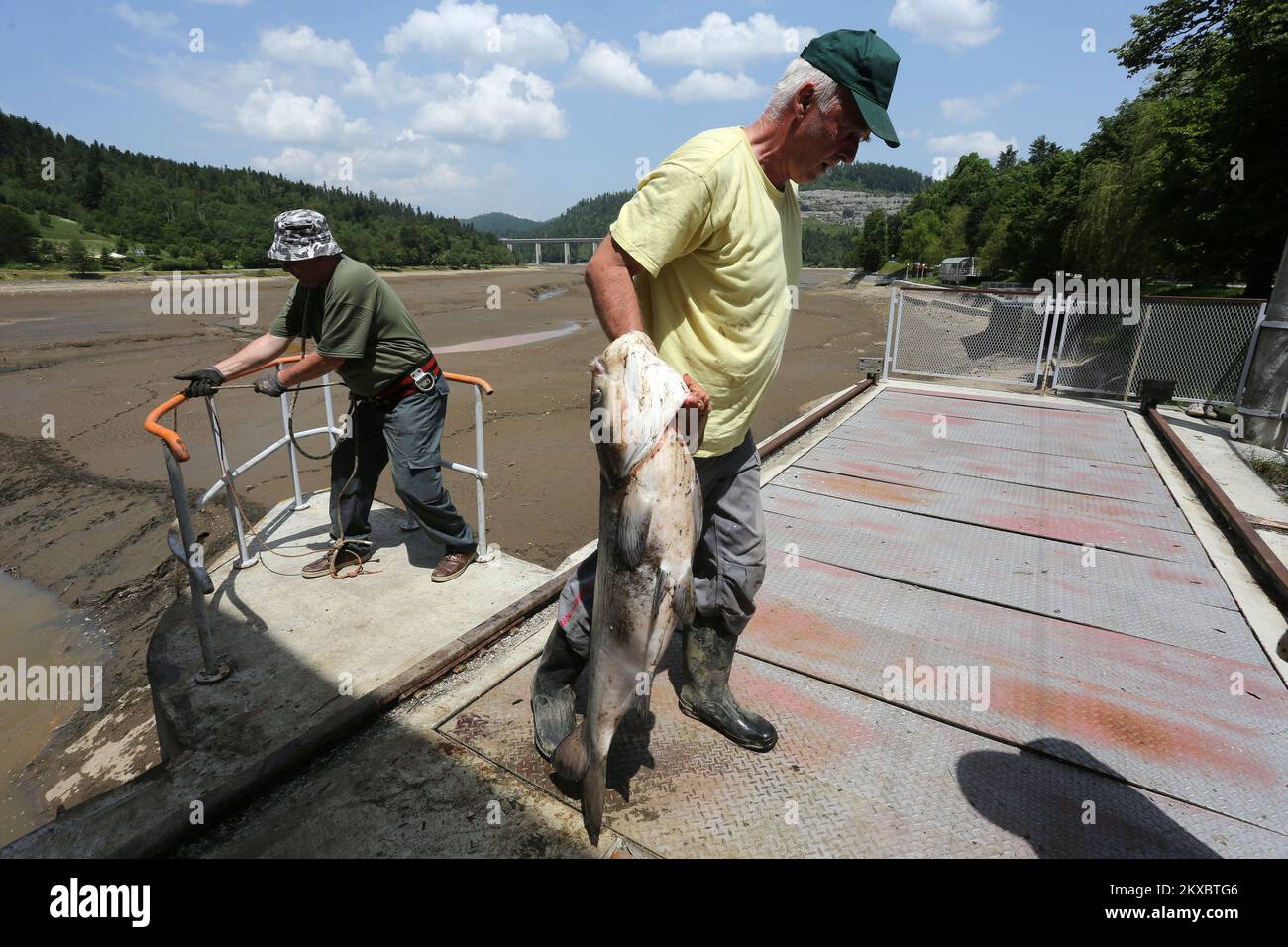 11.06.2019., Fuzine, Croatia - Emptied the Bajer lake due to overhaul ...