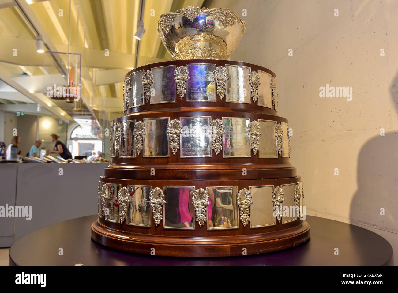 18.06.2019., Zadar, Croatia - Davis Cup Trophy that won the Croatian ...