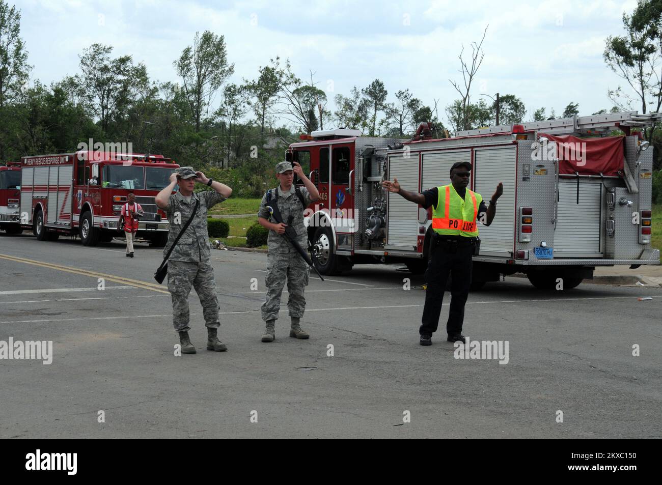 National Guard Security at Alabama Tornado Site.. Photographs Relating ...