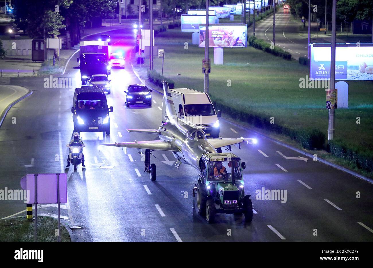 04.07.2019., Zagreb - Moving of Rudolf Peresin's MiG 21 from King Petar ...