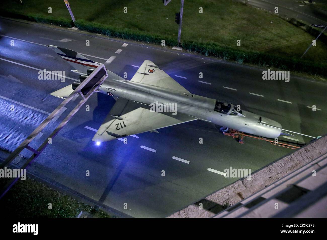 04.07.2019., Zagreb - Moving of Rudolf Peresin's MiG 21 from King Petar ...