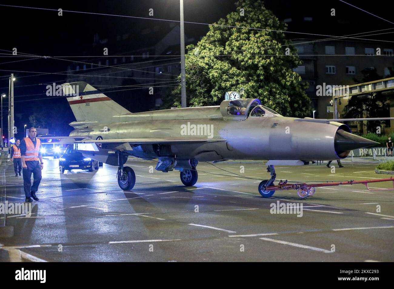 04.07.2019., Zagreb - Moving of Rudolf Peresin's MiG 21 from King Petar ...