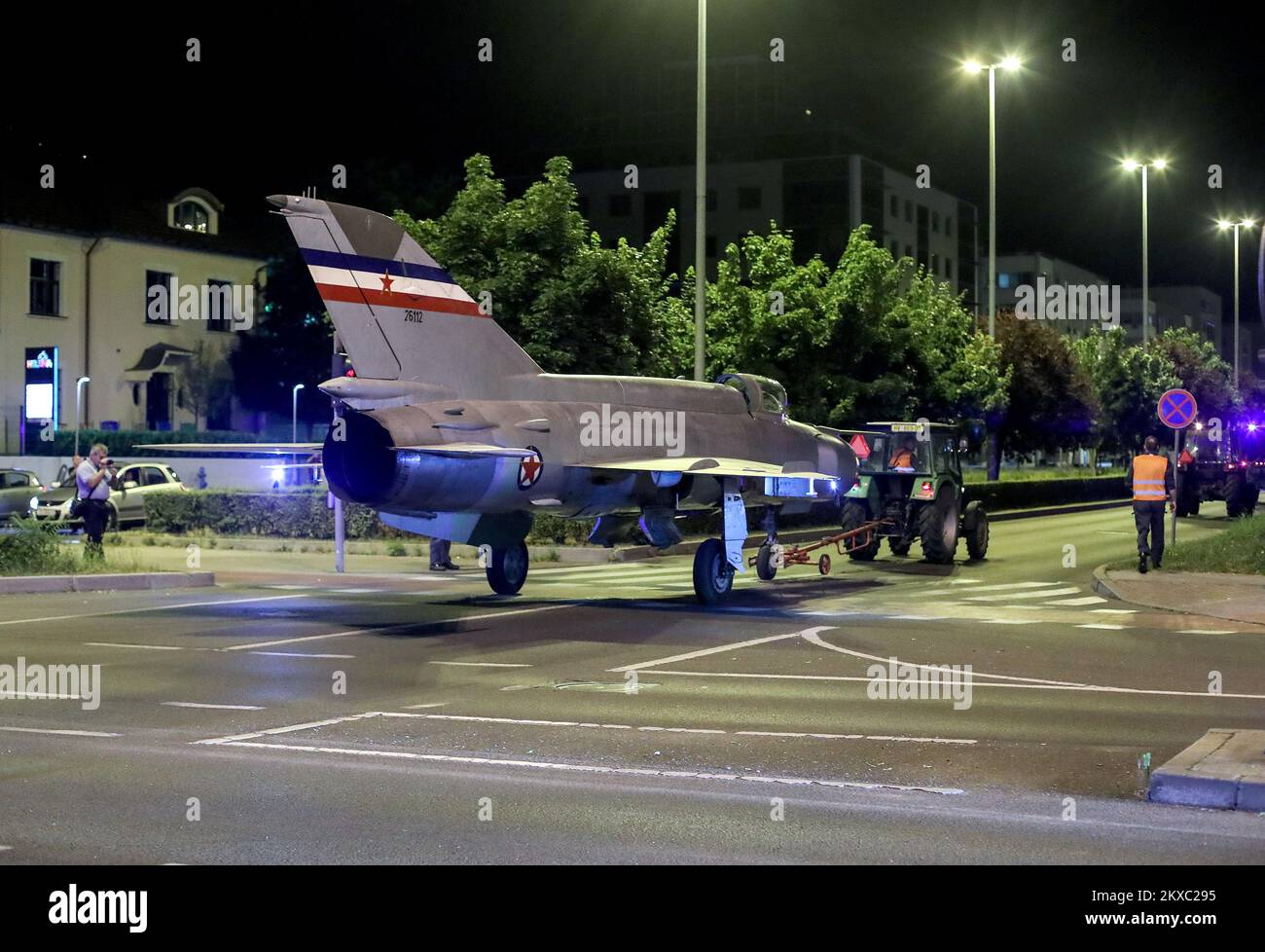 04.07.2019., Zagreb - Moving of Rudolf Peresin's MiG 21 from King Petar ...