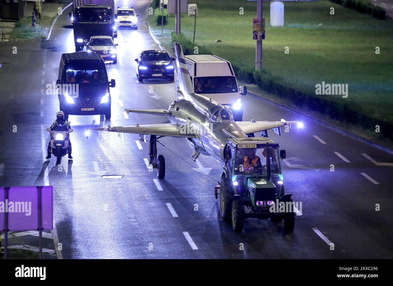 04.07.2019., Zagreb - Moving of Rudolf Peresin's MiG 21 from King Petar ...