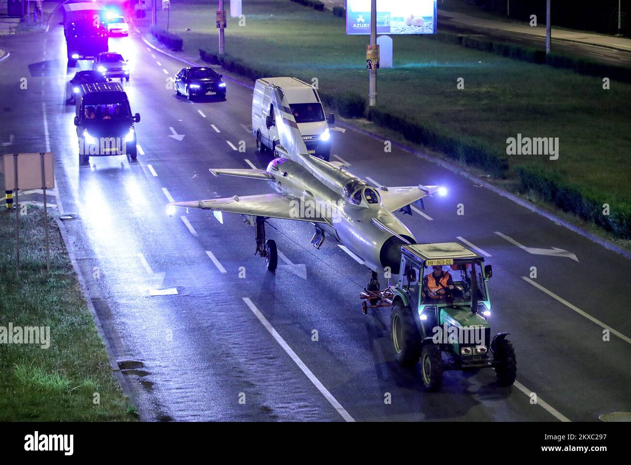 04.07.2019., Zagreb - Moving of Rudolf Peresin's MiG 21 from King Petar ...