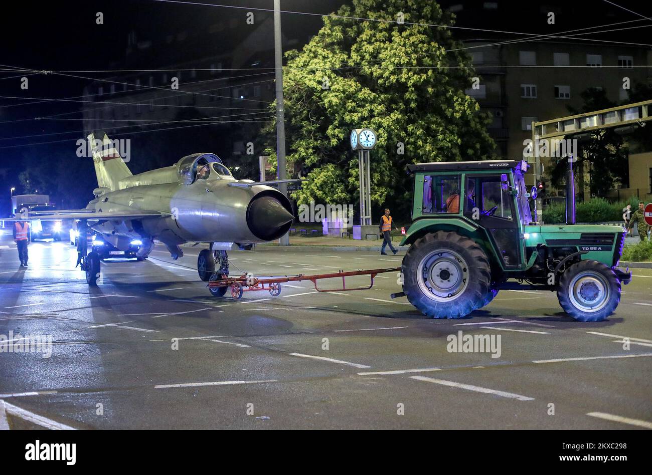 04.07.2019., Zagreb - Moving of Rudolf Peresin's MiG 21 from King Petar ...