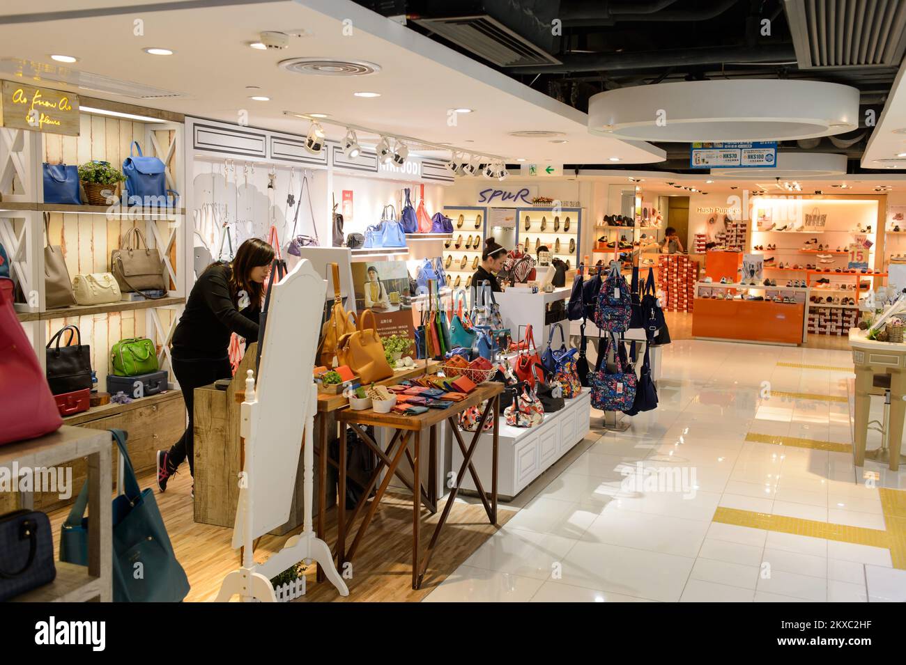 HONG KONG - JUNE 01, 2015: shopping center interior. In Hong Kong a ...